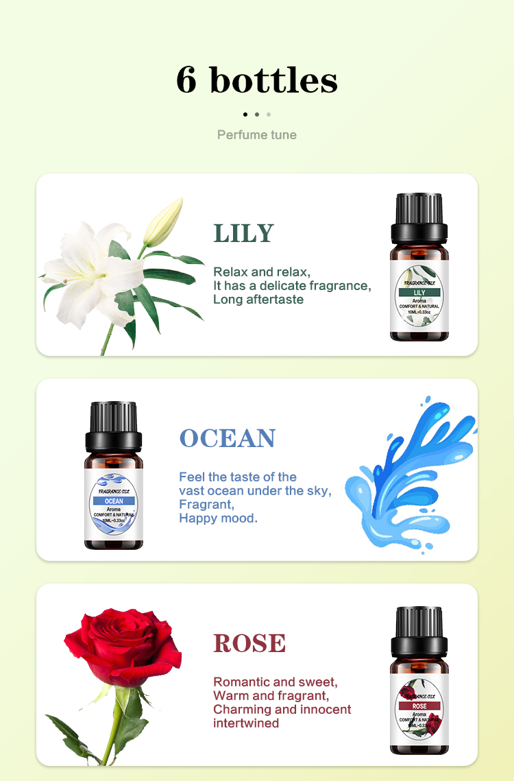 TOP 6 10ml Compound Essential Oil Set NO.：EO04