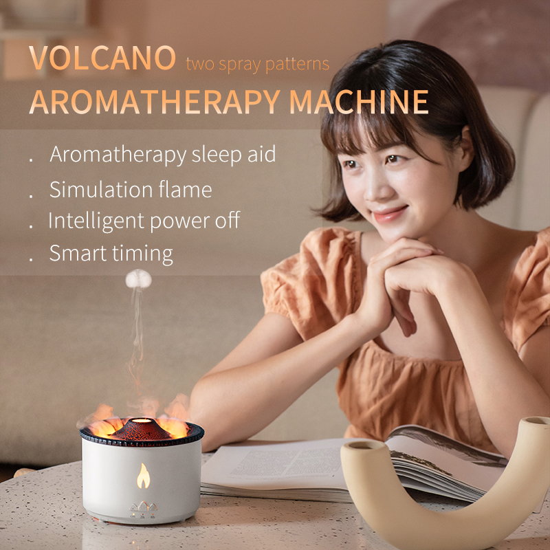 Volcano Jellyfish Aroma Diffuser V19 (360ml), Volcano flame diffuser, Essential Oil Volcano ...